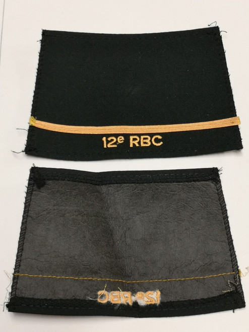 Canadian Armed Forces Dark Green Rank Epaulets Unsewn 12e RBC - Officer ...
