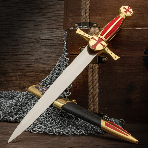 Crusader Knight Gold Dagger - Hero Outdoors