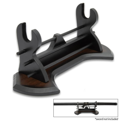 Prestige Wooden Single Sword Stand - Hero Outdoors
