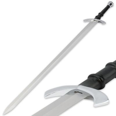 Medieval Master Broadsword w/ Leather Scabbard - Hero Outdoors