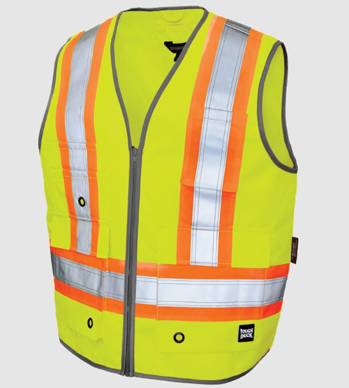 Poly Twill Deluxe Safety Vest (Fluorescent Orange)