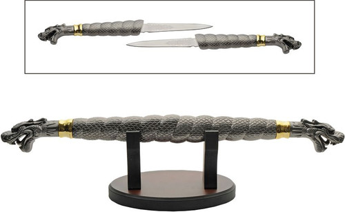 Twin Dragon Swords w Stand