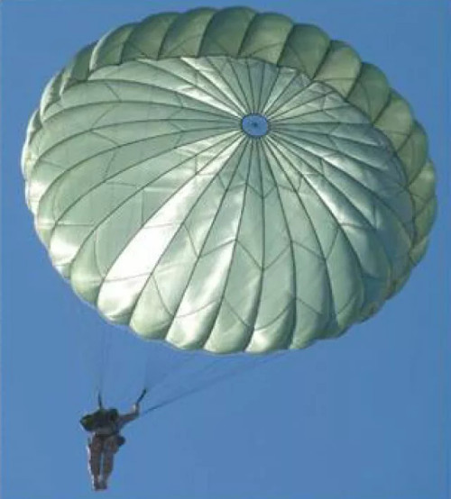 U.S. Armed Forces 35' T-10 Paratrooper Parachute W/ Lines, Risers & Log ...