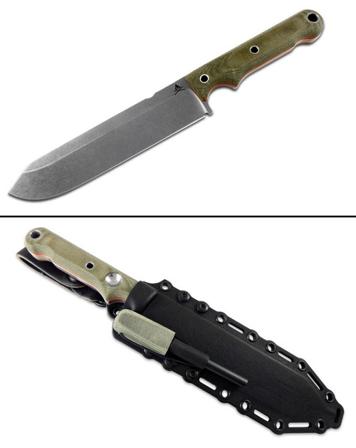 White River Firecraft FC7 Fixed Blade Knife Micarta Kydex Sheath