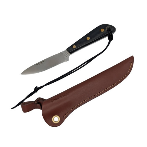 Grohmann Model 3 Boat Knife Stainless Steel Flat Grind Micarta w ...