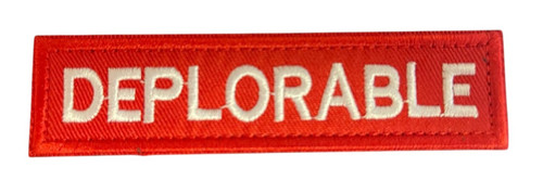 Embroidered Red Tab Deplorable Morale Patch
