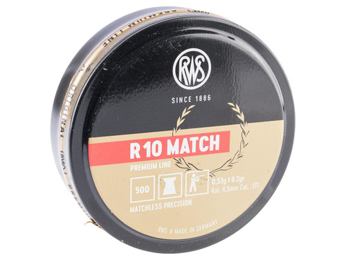 RWS R10 Match .177 Cal Premium Line Wadcutter Airgun Pellets (Mode: 8.2 ...