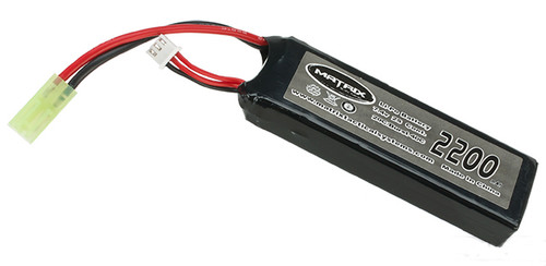 Matrix 11.1V 20C 2200mAh PEQ Style High Performance Airsoft LiPO ...