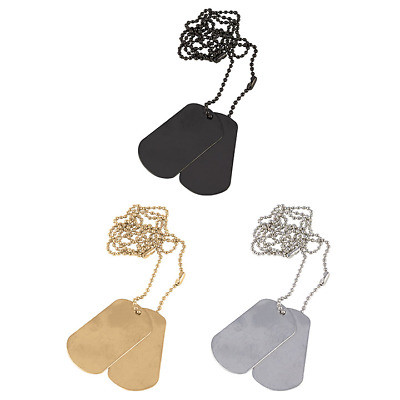 Stamped Civilian Dog Tag Set W/Silencers - Hero Outdoors