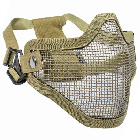 Steel Mesh Half-Face Mask Tan - Hero Outdoors