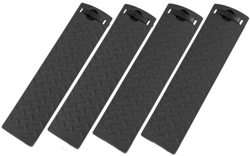 ENERGY Diamond Plate Rail Covers - (Set of 4 Black) - Hero Outdoors