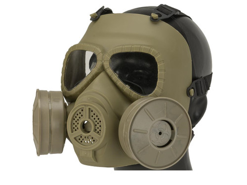 Matrix Mock Costume Gas Mask with Twin Fans - Tan - Hero Outdoors