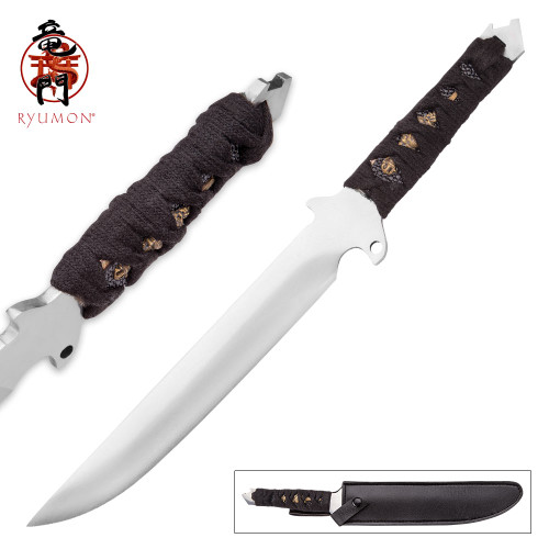 Ryumon Hand-Forged Full-Tang Short Samurai Sword – 14” - Hero Outdoors