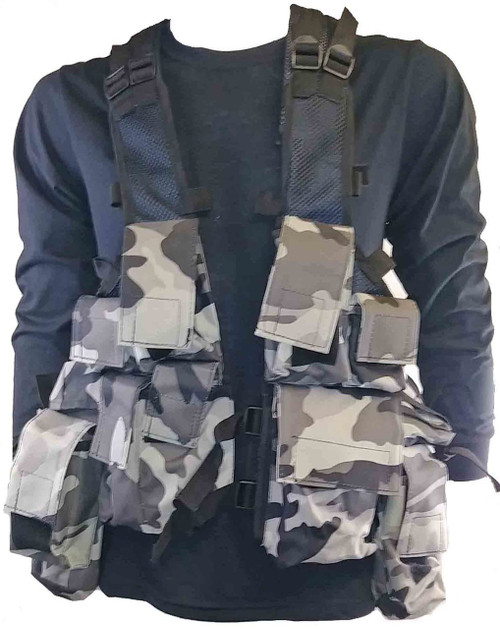 Military Style Camo Tac Vest - Urban - Hero Outdoors