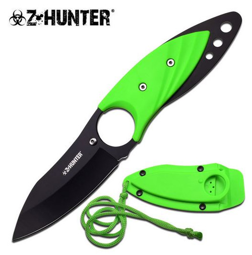 Z-Hunter ZB139 Zombie Neck Knife - Neon Green - Hero Outdoors