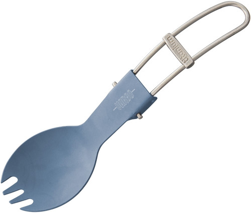 Titanium Folding Spork Blue - Hero Outdoors