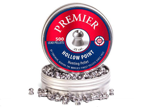 Crosman Premier 14.3gr Hollow Point .22 Cal. Pellets 500ct (FOR AIRGUN ...