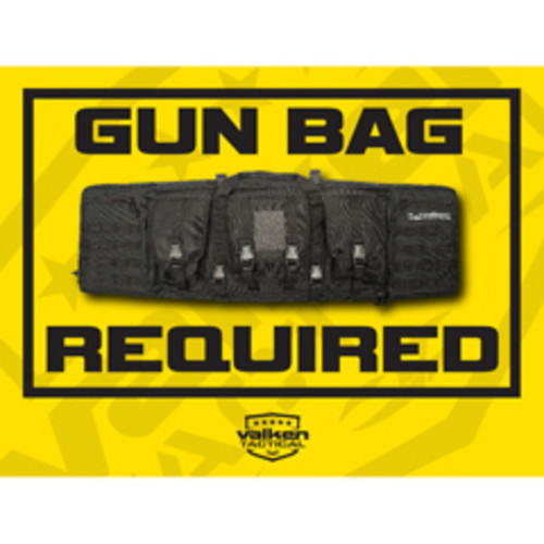 Valken Airsoft Field Sign - Gun Bag Required - Hero Outdoors
