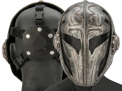 R-Custom Fiberglass Wire Mesh "Templar" Mask - Black - Hero Outdoors