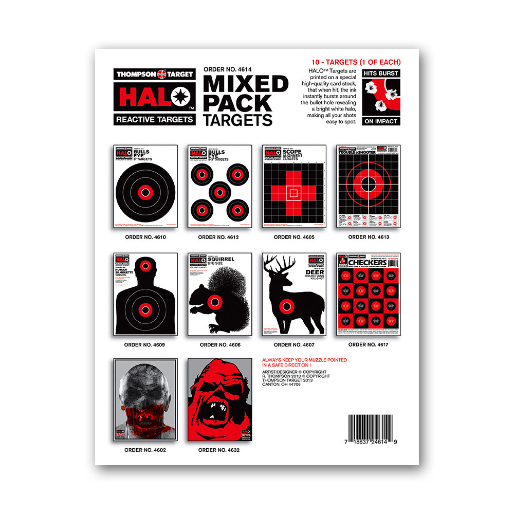 HALO Mix Pack Reactive Splatter Shooting Targets