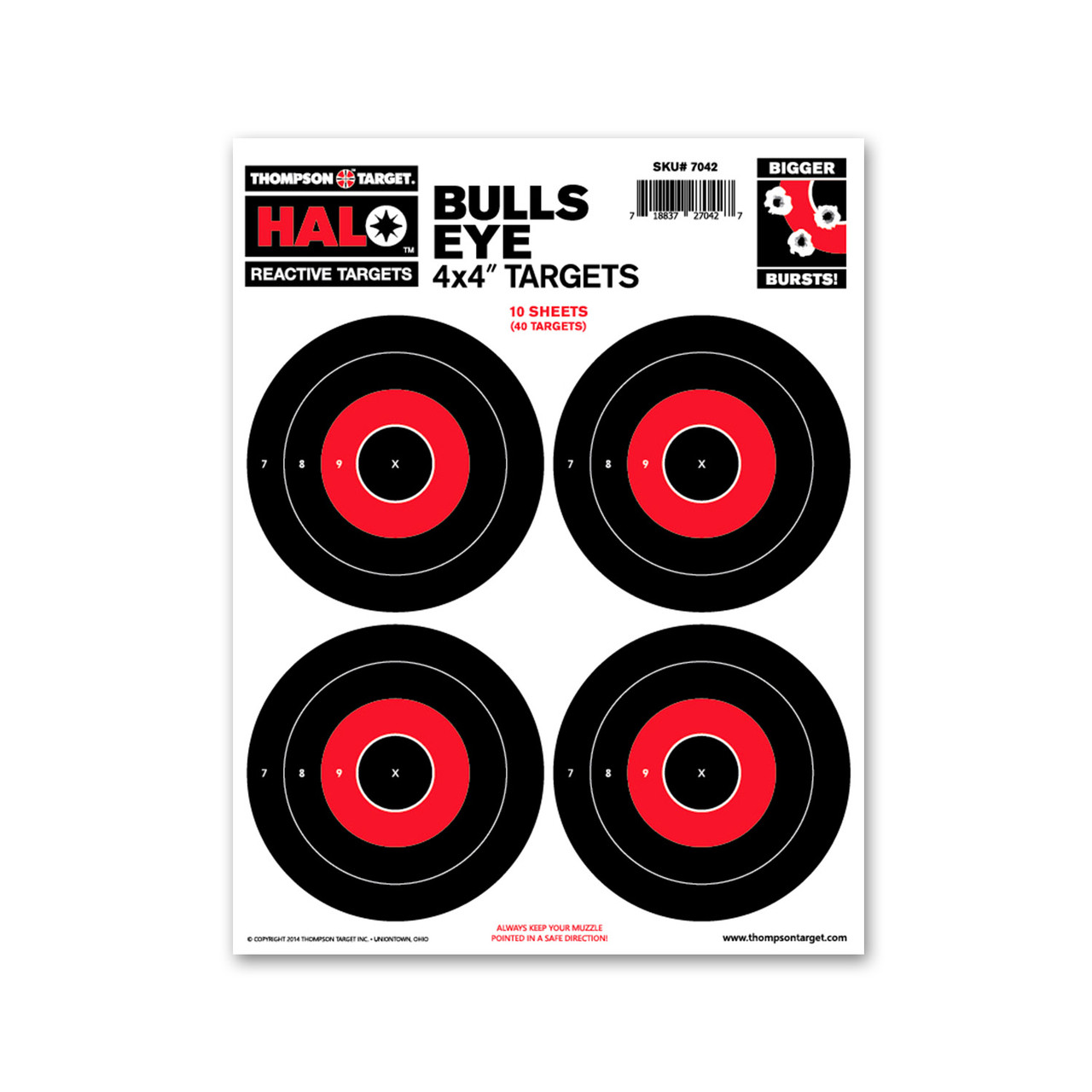 HALO 4x4" Bullseye Splatter Shooting Targets