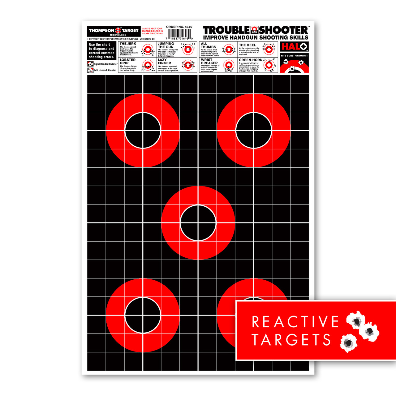 HALO Trouble-Shooter Reactive Gun Range Shooting Targets