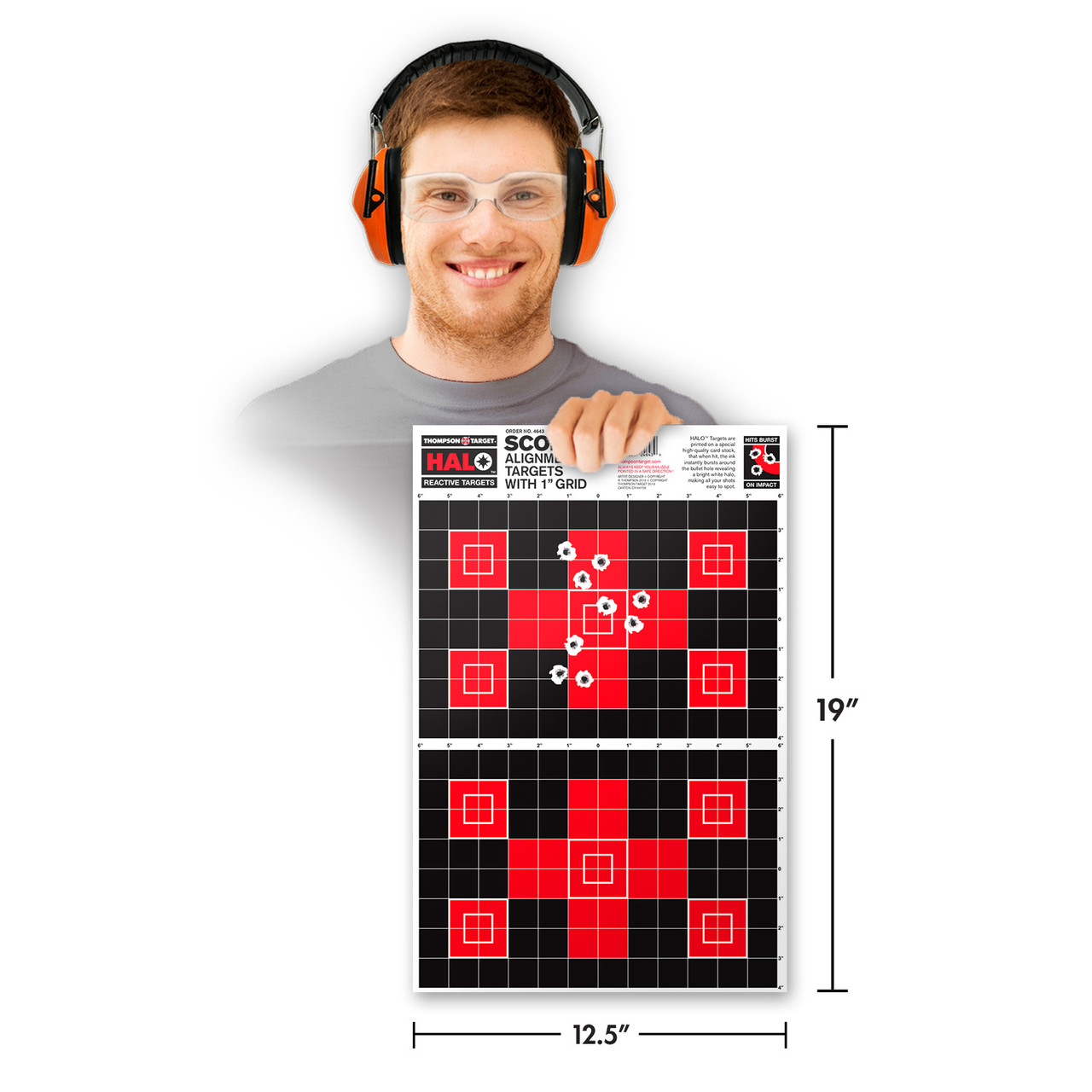 HALO Large Scope Reactive Splatter Shooting Targets 12.5"x19"