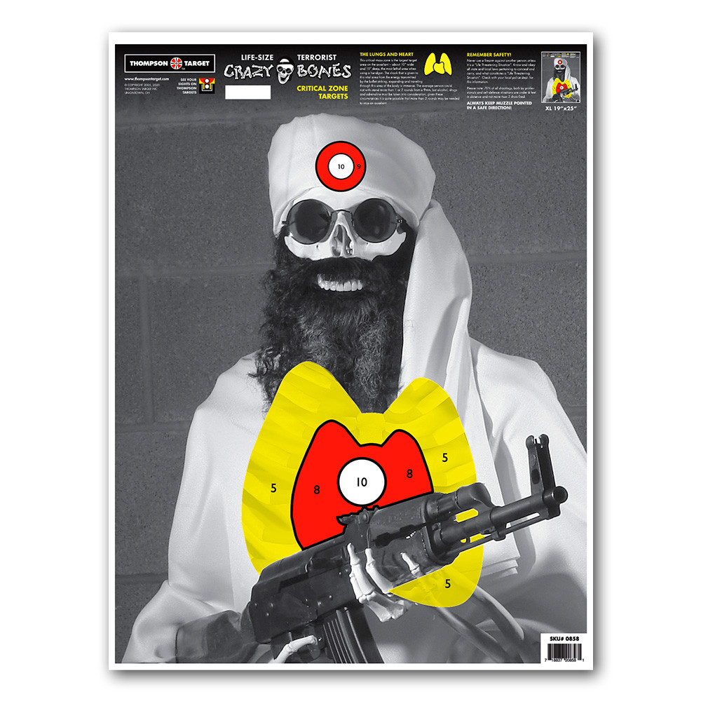 Crazy Bones Terrorist 19"x25" Paper Shooting Targets