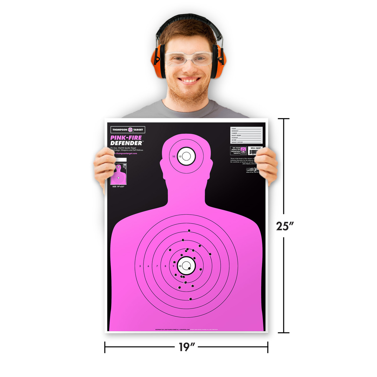 Pink-Fire Silhouette Rifle & Pistol Shooting Targets