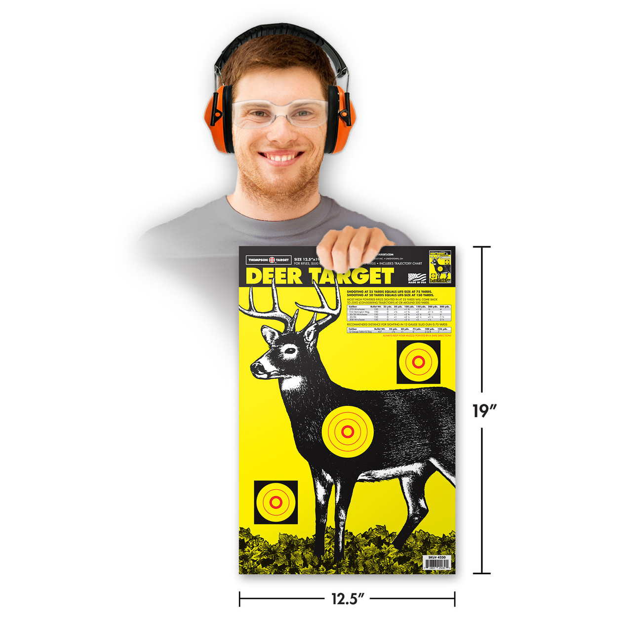 Realistic Deer Targets for Hunting & Shooting 15"x19" Paper