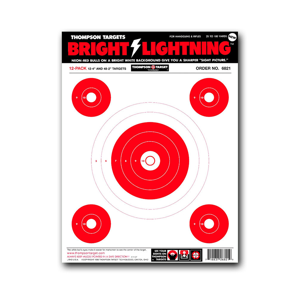Bright Lightning 9"x12" Paper Range Shooting Targets