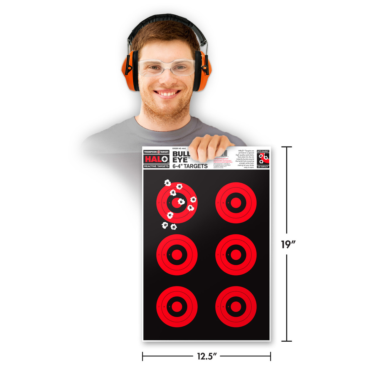 HALO Bullseye 6-4" Reactive Splatter Shooting Targets