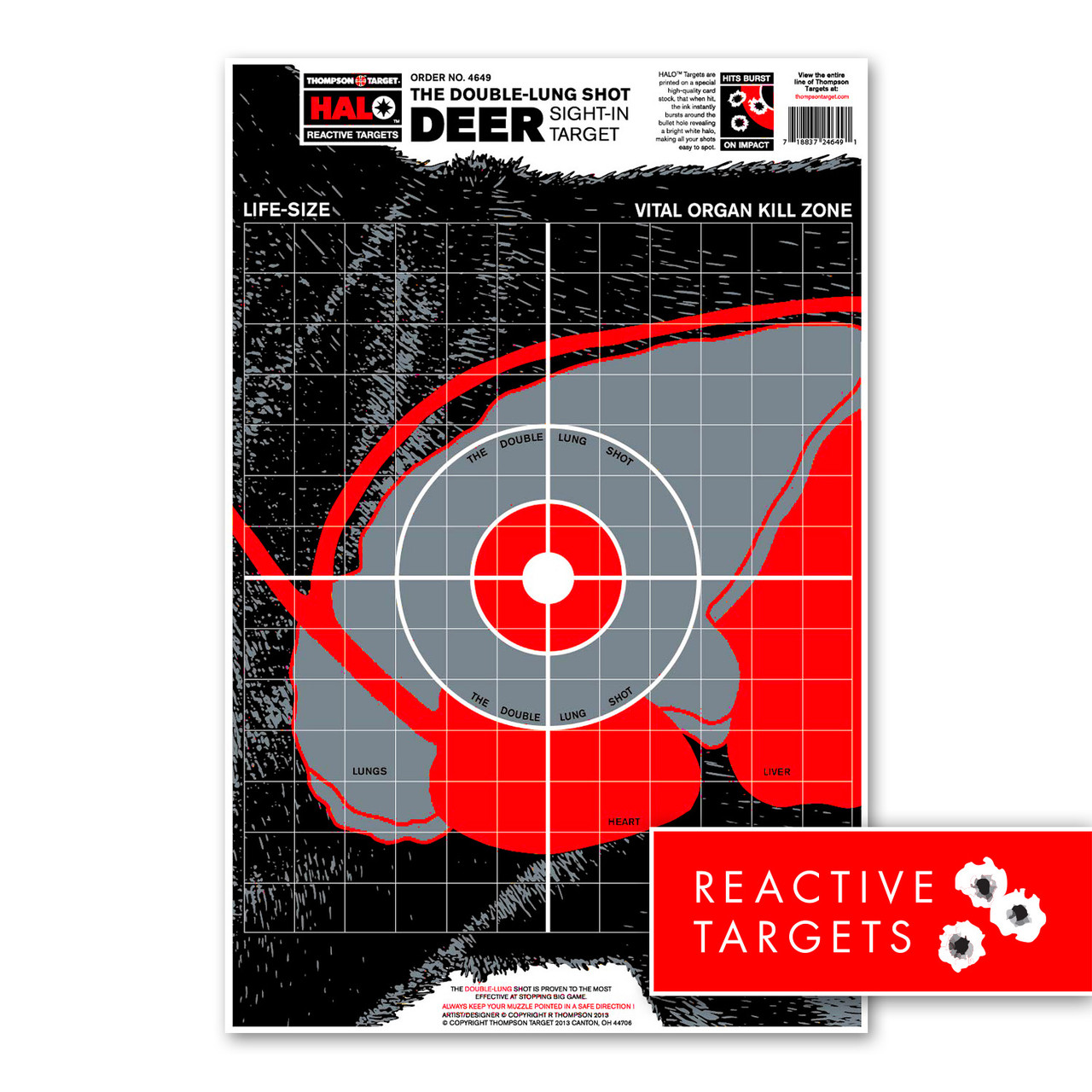 HALO Life Size Deer Reactive Splatter Shooting Targets