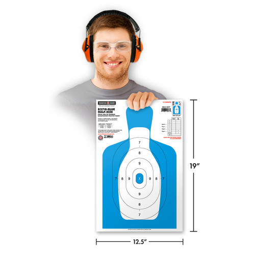 B27Q-HS Blue Silhouette Shooting Targets by Thompson