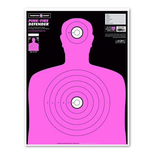 Pink-Fire Silhouette Rifle & Pistol Shooting Targets