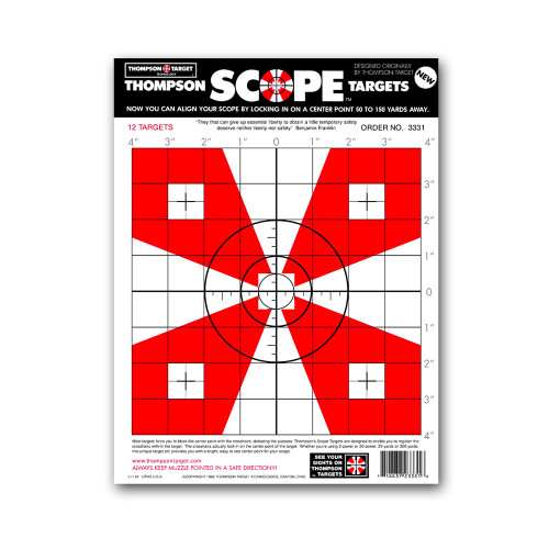 Scope Sight-In 9"x12" Rifle Alignment Shooting Targets