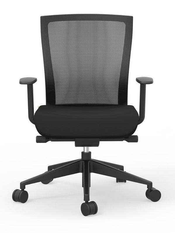 Oroblanco Mid Back Black Task Chair with Casters - DEXA Commercial ...