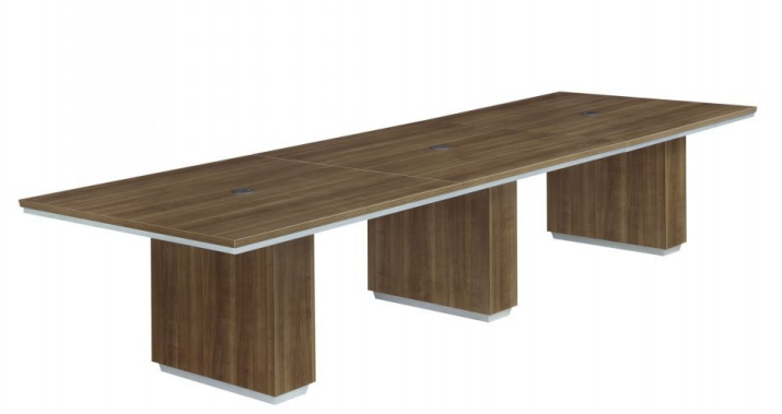 Pimlico 12’ Walnut Rectangular Expandable Conference Table - DEXA ...
