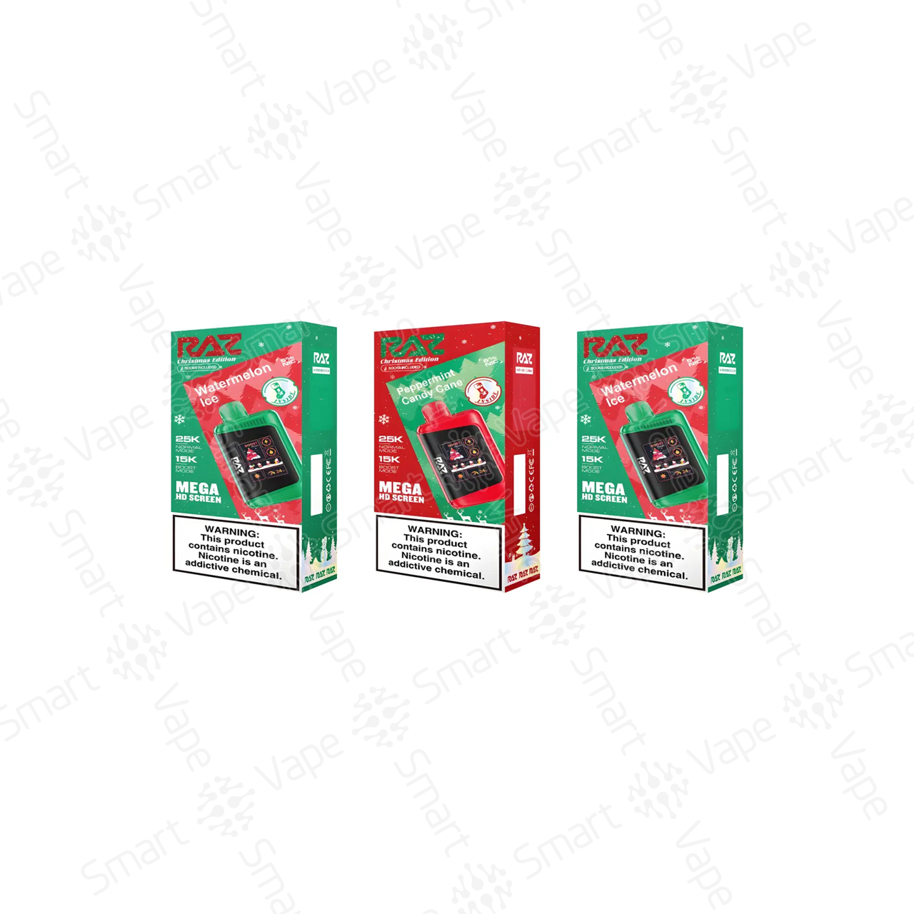 RAZ LTX 25K Christmas Edition Smart Vape | 25000 puffs | recharge
