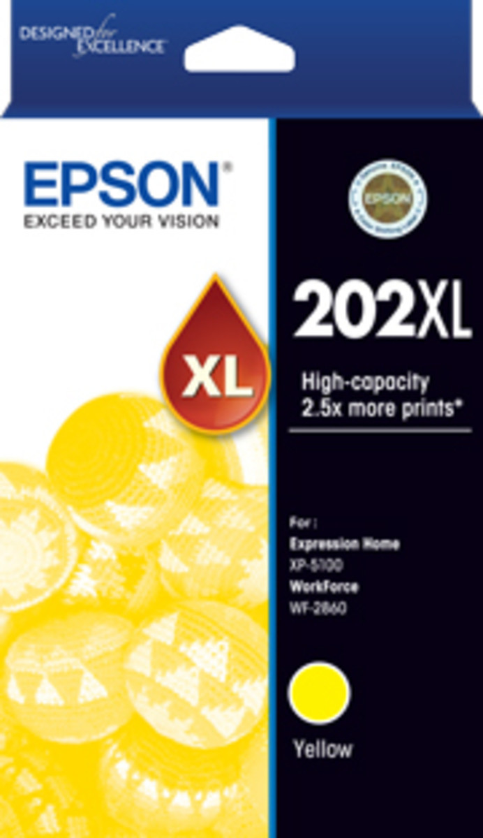 Epson 202XL Yellow Ink Cartridge - High Yield Printer Ink