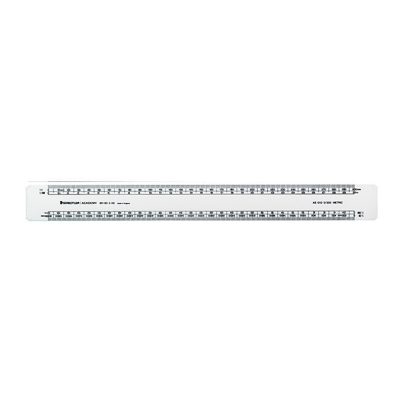 Staedtler AS1212-3 Scale Ruler, 300mm for Technical Drawings ...