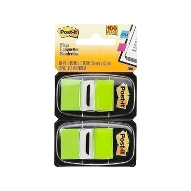 Post-It Flags Bright Green 25 x 43mm 2-Pack - Box of 6 | CartridgesDirect