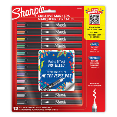 Sharpie Brush Markers Assorted Pack - No Bleed Ink | CartridgesDirect
