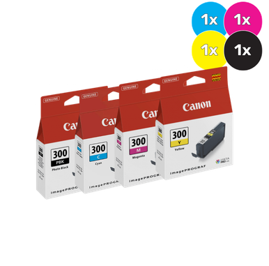 Canon PFI-300 Ink Bundle; contains 1 of each colour - CartridgesDirect