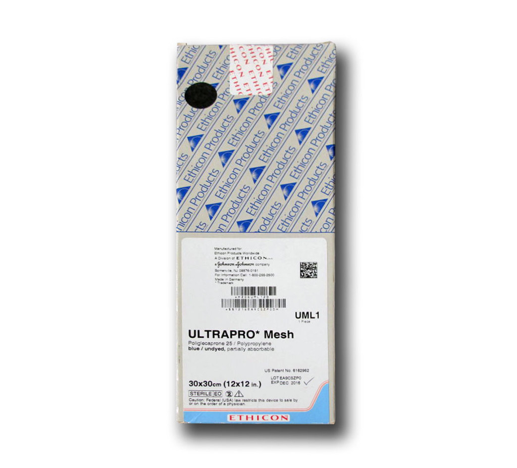 Uml1 Ethicon Ultrapro Partially Absorbable Mesh 30 Cm X 30 Cm Each
