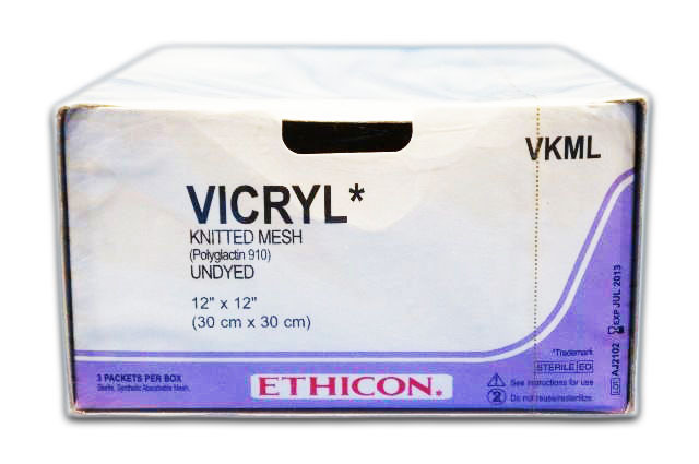 VKMM - Ethicon VICRYL® (polyglactin 910) Woven & Knit 15.0cm x 15.0cm