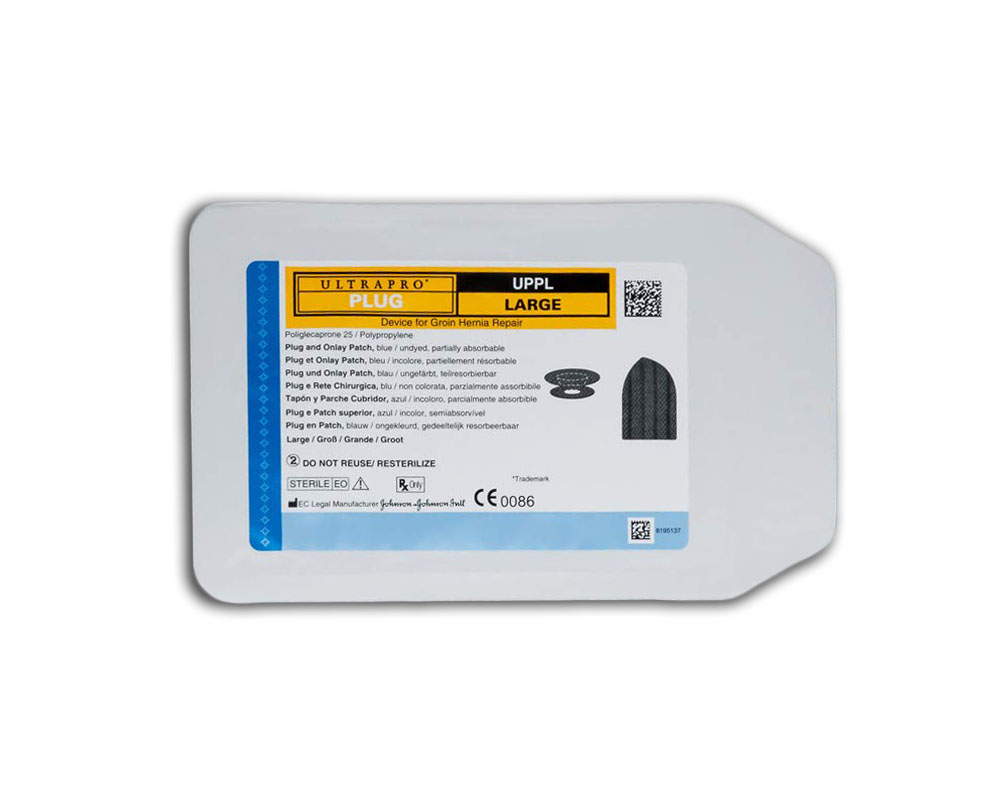 UPPL - Ethicon UltraPro Blue/Undyed Large Plug and Onlay Patch Each