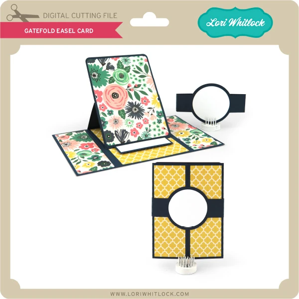 Gatefold Easel Card - Lori Whitlock's SVG Shop