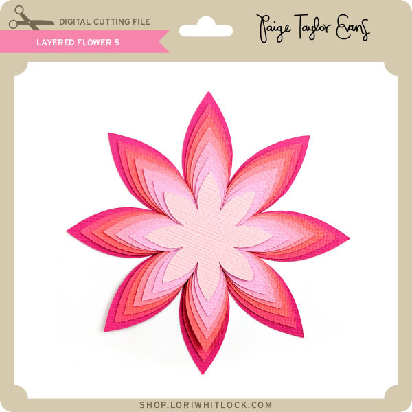 Layered Flower 6 - Lori Whitlock's SVG Shop