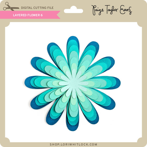 Layered Flower 7 - Lori Whitlock's SVG Shop